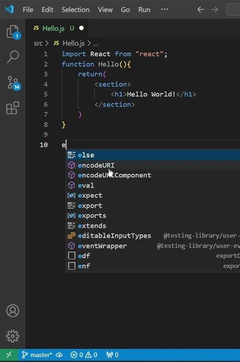 How To Create Simple Hello World Function Component In React Youtube