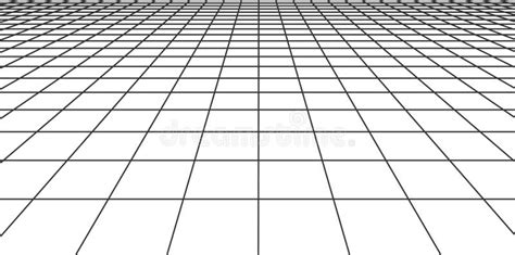 Grid Floor Perspective Line Bottom Infinite Space Stock Illustration Illustration Of