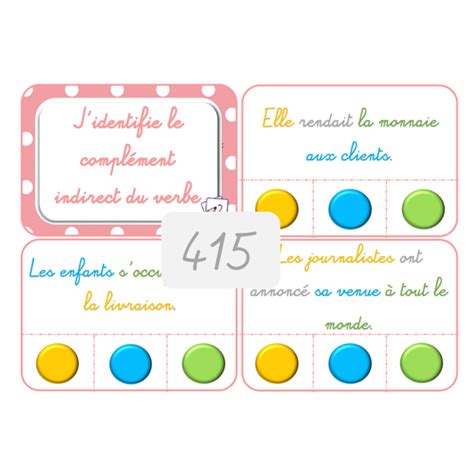 415 Jidentifie Le Complément Indirect Du Verbe