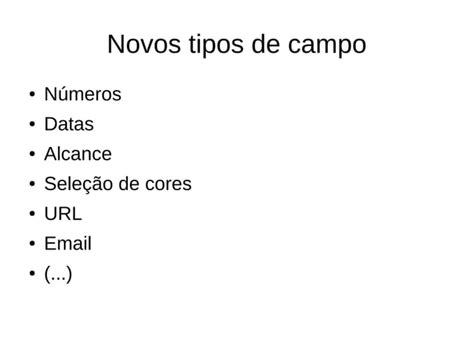 Validando Formulários Com Html5 Ppt