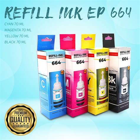 Refill Ink Generic Ink Bottle 664 For L100 L101 L110 L200 L201 L201