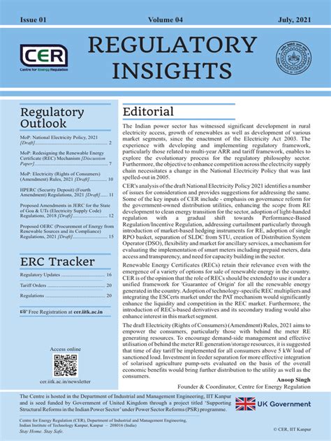 Cer S Regulatory Insights Vol 4 Pdf Electric Power Transmission Renewable Energy