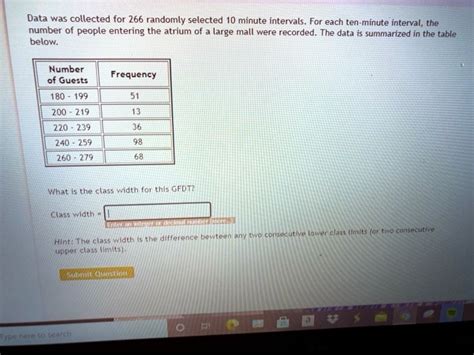 data was collected for 266 randomly selected 10 minute intervals for