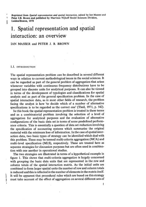 PDF Spatial Representation And Spatial Interaction An Overview
