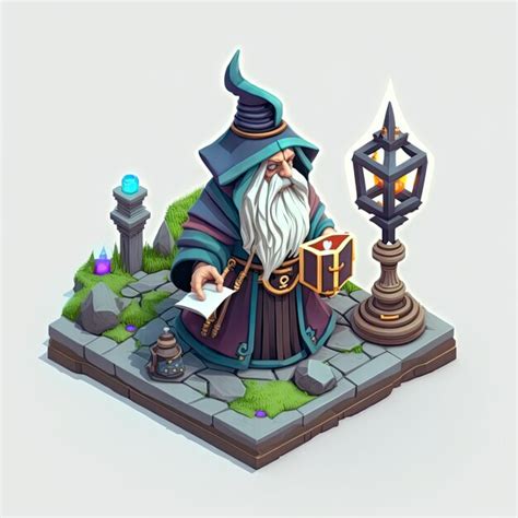 premium photo rpg mage isometric rpg item object for rpg game