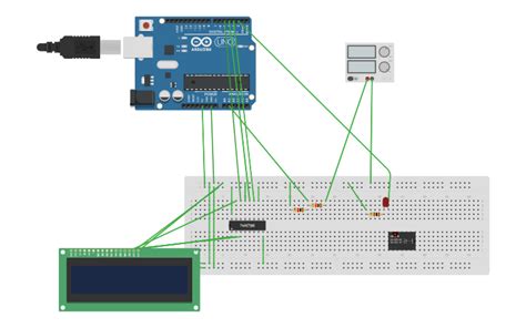 Circuit Design Voltmetre Arduino Tinkercad