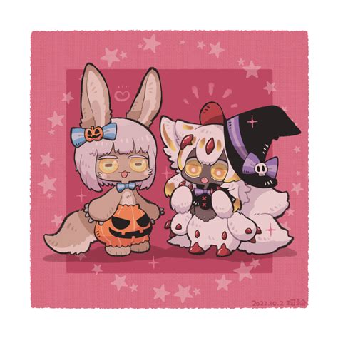 Karin 100100 Faputa Nanachi Made In Abyss Made In Abyss 1girl 1other Border Bow