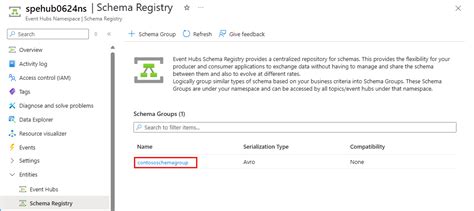 Quickstart Create An Azure Event Hubs Schema Registry Azure Event Hubs Microsoft Learn