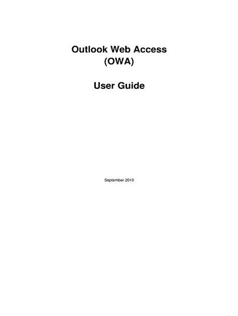 fillable online owa user guide fax email print pdffiller