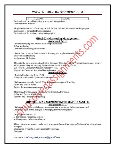 Smu Mba Sem 2 Summer 2017 Assignments Docx