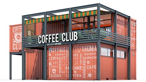 컨테이너 커피숍 3d 모델 39 Unknown Fbx Obj Max Free3d
