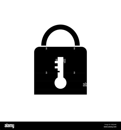 Lock Icon Silhouette Keyhole Safety Shape Security Padlock Vector