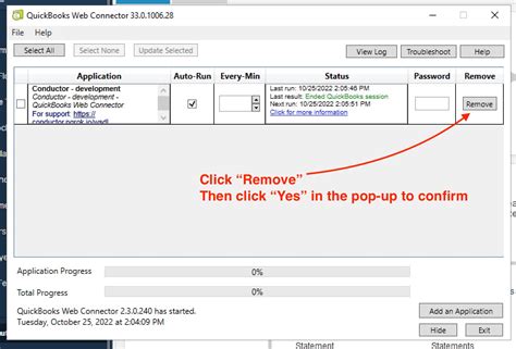 removing a quickbooks desktop connection conductor docs