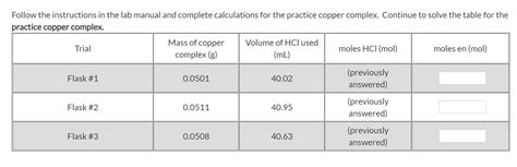 solved moles hcl for flask 1 are 0 000400 moles hcl for