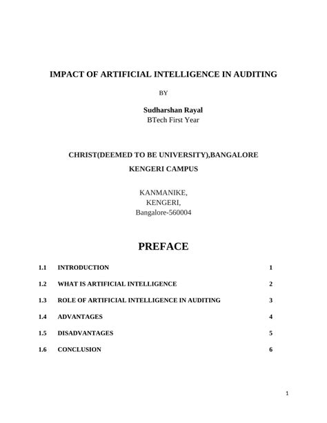 Pdf Impact Of Artificial Intelligence In Auditing
