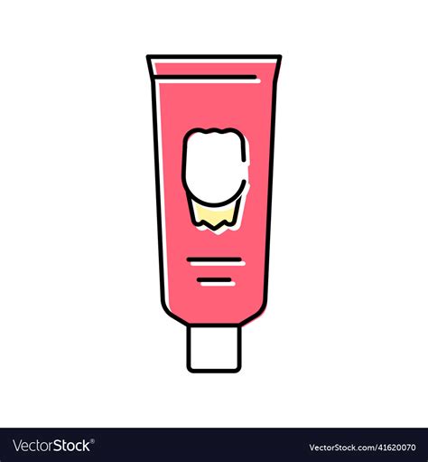 Toothpaste Tube Color Icon Royalty Free Vector Image