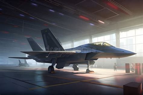 Fictional Stealth Fighter Plane Neural Network Ai Generated Stock Illustration Illustration