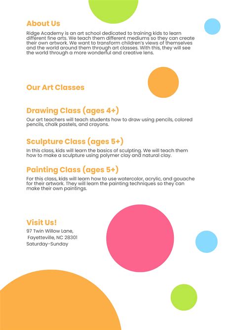 School Handout Template In Illustrator Word Psd Download