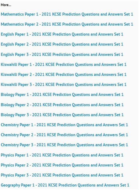 2021 Kcse Prediction Questions And Answers Set 1 Artofit