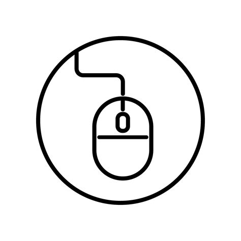 Round Mouse Cursor Button Icon Vector Vector Art At Vecteezy