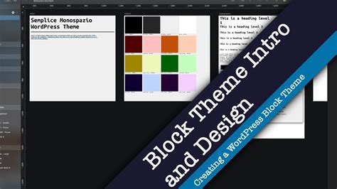 creating a wordpress block theme — intro and design youtube