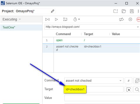 New Selenium Ide Using ‘assert Not Checked Command To Check The