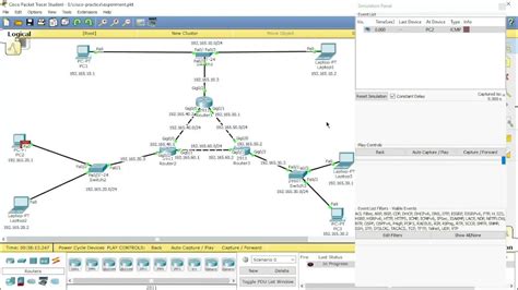 3 Routers 3 Switches 3 Pc 3 Laptops Cisco Packet Tracer Youtube