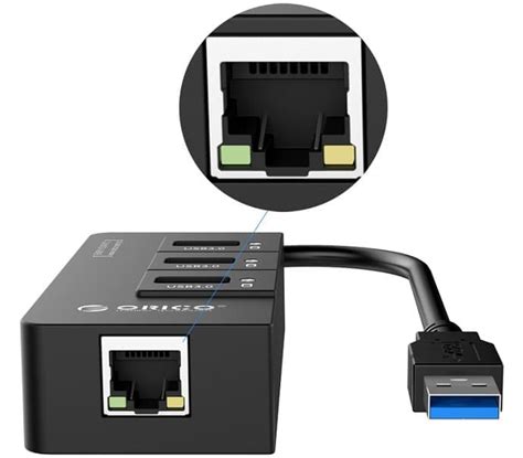 Orico USB LAN USB 3 0 HUB 3 Port Gigabit LAN Mi Box Android TV STB Mi Gadget Malang