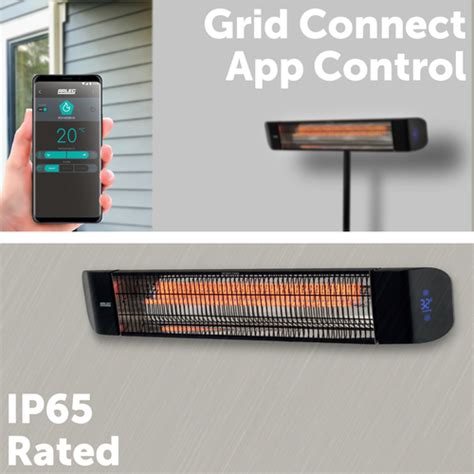 Arlec 2400w Black Smart Grid Connect Infrared Strip Heater Bunnings Australia