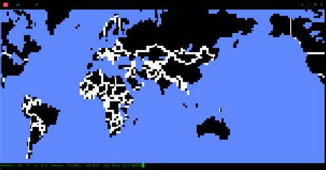 Sameh Attia Mapscii The World Map In Your Terminal