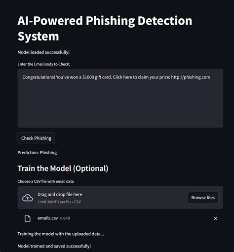 Machinelearning Ai Cybersecurity Phishingdetection Python