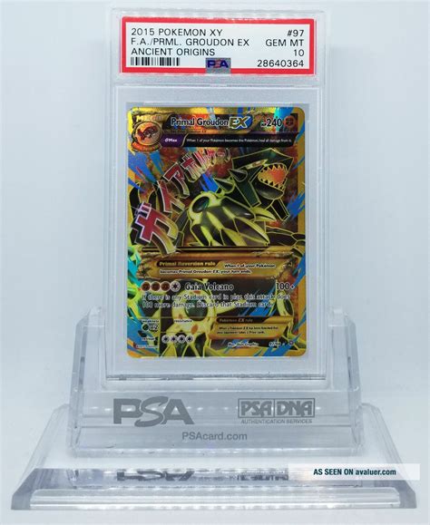 Pokemon Ancient Origins Primal Groudon Ex 97 Holo Full Art Psa 10 Gem