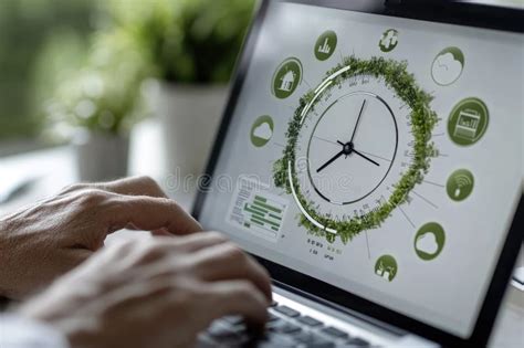 Data Mastery Laptop Centered Workspace Showcases Efficient File