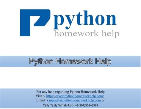 Python Homework Help Ppt