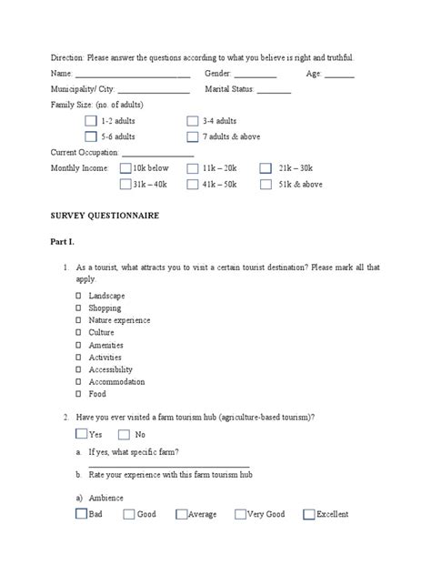Survey Results On The Potential Development Of A Farm Tourism Hub In San Carlos City Pdf