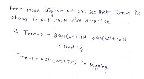 Solved Question 3b For The Expression Vt 5 Sin Wt75 8