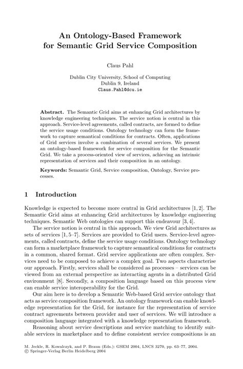 pdf an ontology based framework for semantic grid service composition