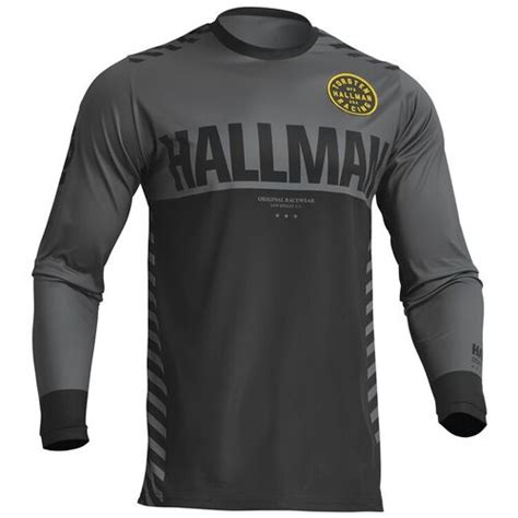thor hallman differ slice motorcycle jersey charcoal black