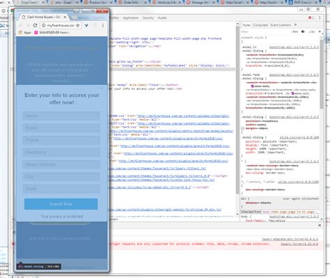 Php The Pop Up Contact Form On My Website Is Slightly Not Centered