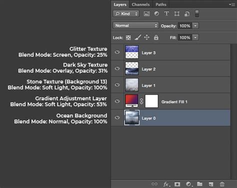 How To Merge Layers With Different Blending Modes In Photoshop