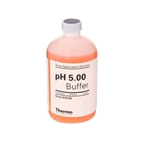 Thermo Scientific Orion 910105 5 00 Ph Buffer Solution Color Coded Orange 475ml Ph4348 4