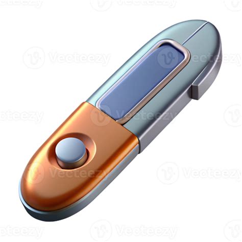 3d Render Orange And Silver Gadget Illustration 54196978 Png