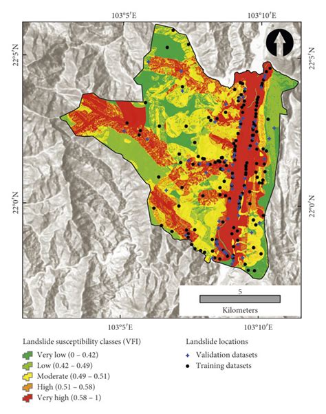 landslide susceptibility maps using different models a vfi b