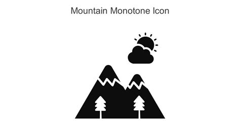 Mountain Monotone Icon In Powerpoint Pptx Png And Editable Eps Format PPT Template