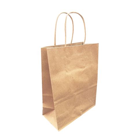 Bolsa De Papel Kraft 21x08x16cm Cajas Mas