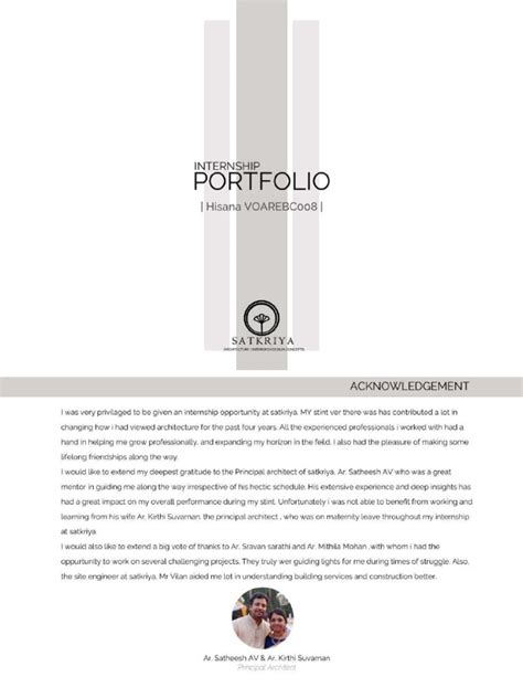 Internship Portfolio Pdf