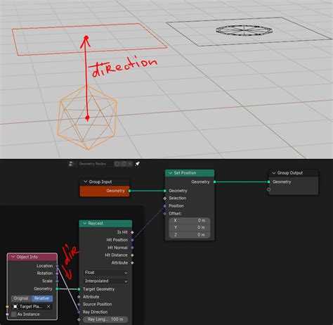 Geometry Node Raycast To Plane Modeling Blender Artists Community