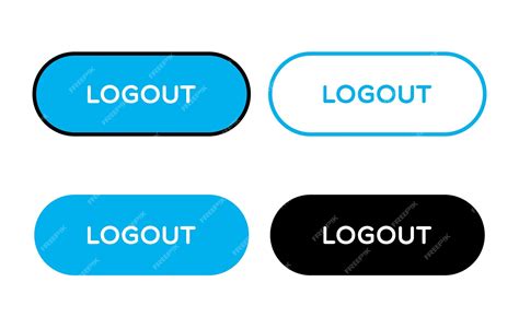 Premium Vector Set Of Vector Logout Buttons