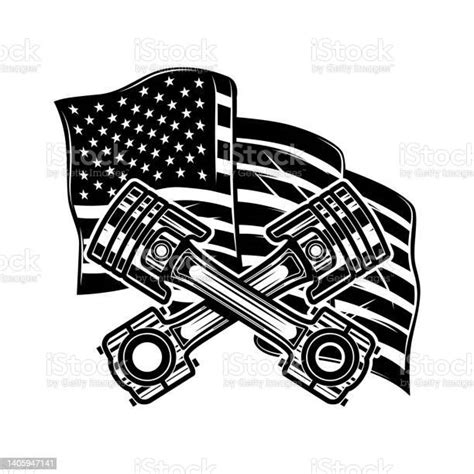 깃발 배경에 교차 피스톤 포스터 카드 배너 기호에 대한 디자인 요소 벡터 일러스트 레이 션 국기에 대한 스톡 벡터 아트 및 기타