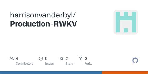 GitHub Harrisonvanderbyl Production RWKV